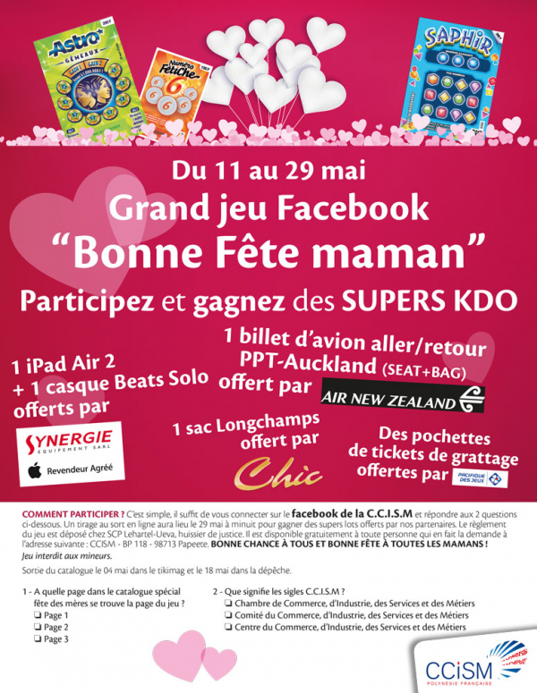 Grand Jeu-Concours Fête des Mères | CCISM